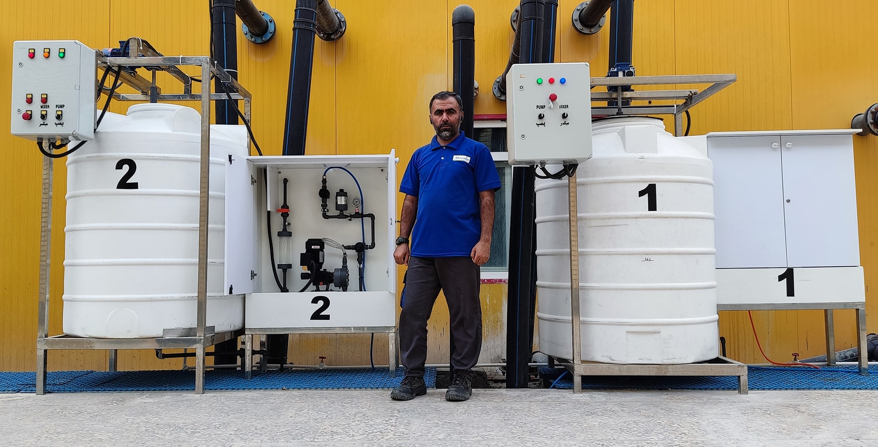 NaOH and Cl2 Injection Dosing Pump Package for Water Treatmen